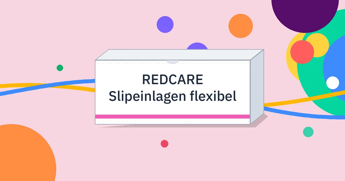 Symbolbild: Packung mit der Aufschrift REDCARE Slipeinlagen flexibel (PZN 19188762) – Verfügbarkeit und Bezug in Apotheken in Frankfurt am Main