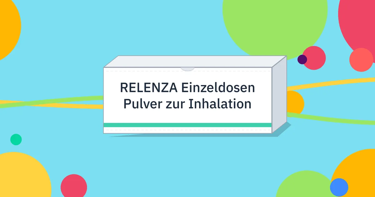 Symbolbild: Packung mit der Aufschrift RELENZA Einzeldosen Pulver zur Inhalation (PZN 00577372) – Verfügbarkeit und Bezug in Apotheken in Frankfurt am Main