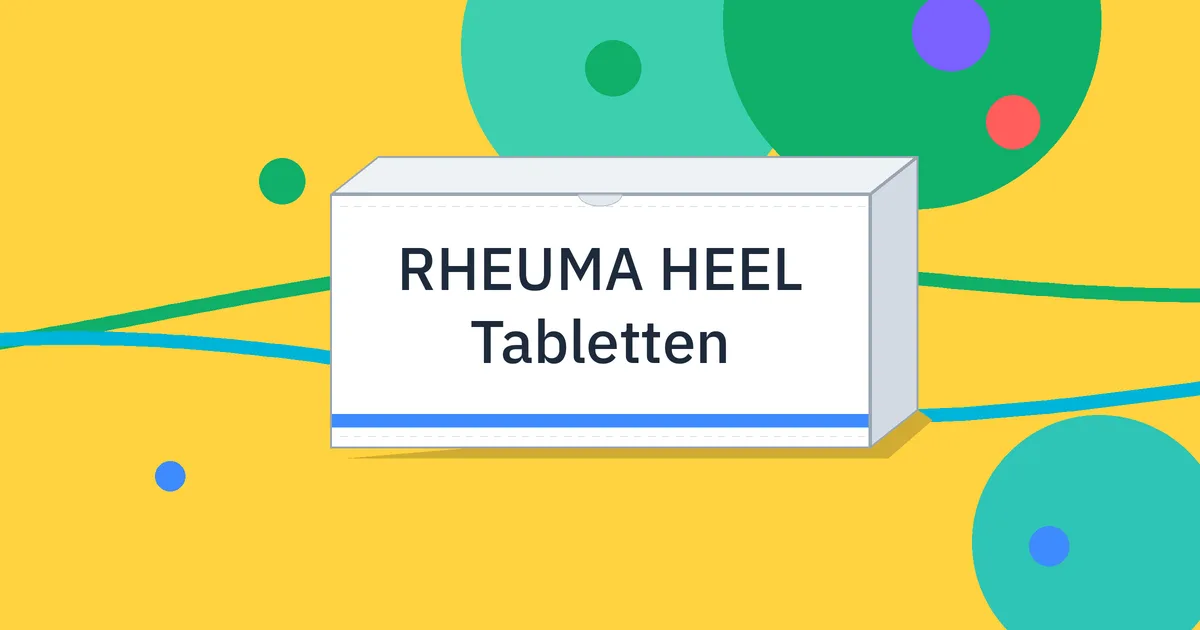 Symbolbild: Packung mit der Aufschrift RHEUMA HEEL Tabletten (PZN 00872355) – Verfügbarkeit und Bezug in Apotheken in Frankfurt am Main