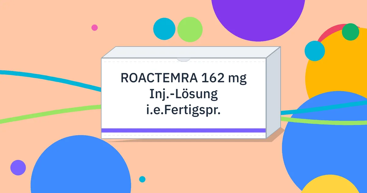 Symbolbild: Packung mit der Aufschrift ROACTEMRA 162 mg Inj.-Lösung i.e.Fertigspr. (PZN 19901148) – Verfügbarkeit und Bezug in Apotheken in Frankfurt am Main
