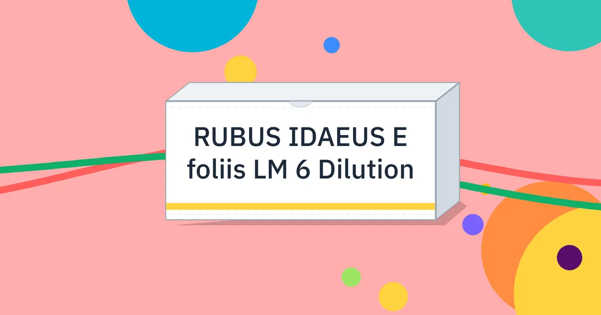 Symbolbild: Packung mit der Aufschrift RUBUS IDAEUS E foliis LM 6 Dilution (PZN 13681473) – Verfügbarkeit und Bezug in Apotheken in Frankfurt am Main