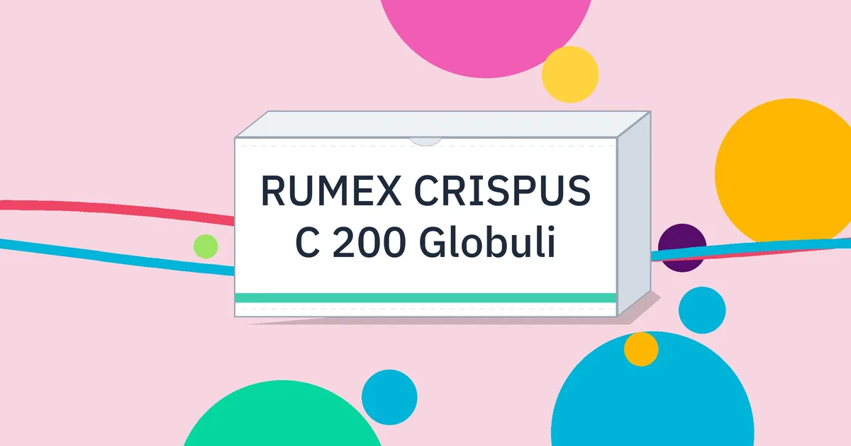 Symbolbild: Packung mit der Aufschrift RUMEX CRISPUS C 200 Globuli (PZN 15330269) – Verfügbarkeit und Bezug in Apotheken in Frankfurt am Main