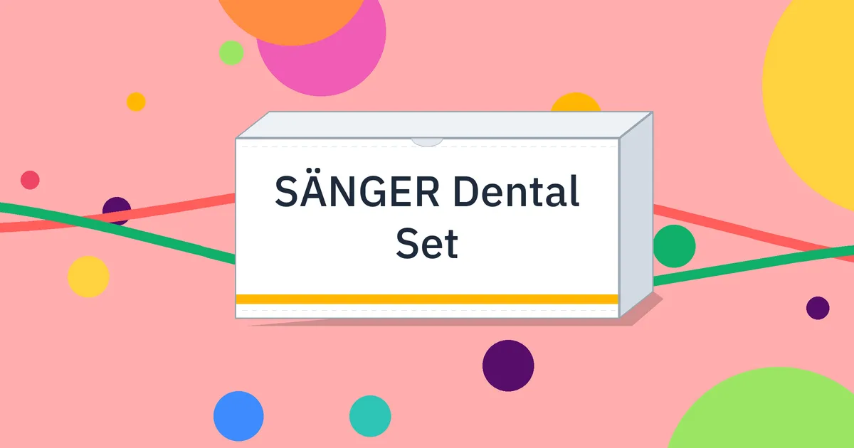 Symbolbild: Packung mit der Aufschrift SÄNGER Dental Set (PZN 02190370) – Verfügbarkeit und Bezug in Apotheken in Frankfurt am Main