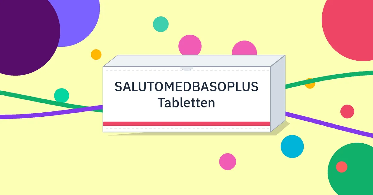 Symbolbild: Packung mit der Aufschrift SALUTOMEDBASOPLUS Tabletten (PZN 10918294) – Verfügbarkeit und Bezug in Apotheken in Frankfurt am Main