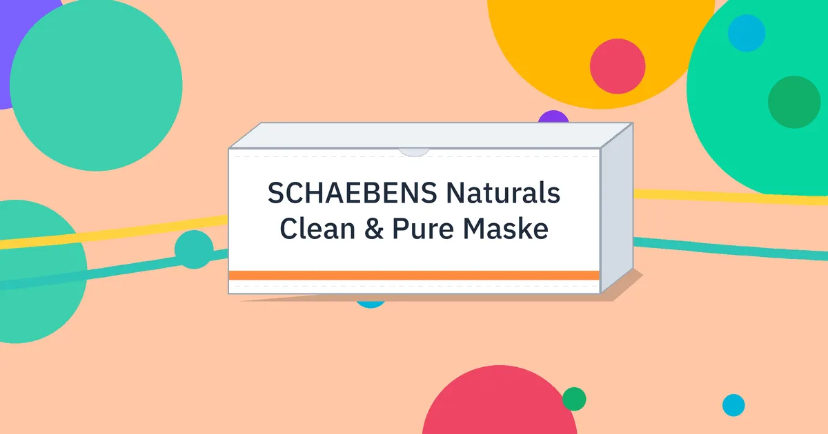 Symbolbild: Packung mit der Aufschrift SCHAEBENS Naturals Clean & Pure Maske (PZN 17310124) – Verfügbarkeit und Bezug in Apotheken in Frankfurt am Main