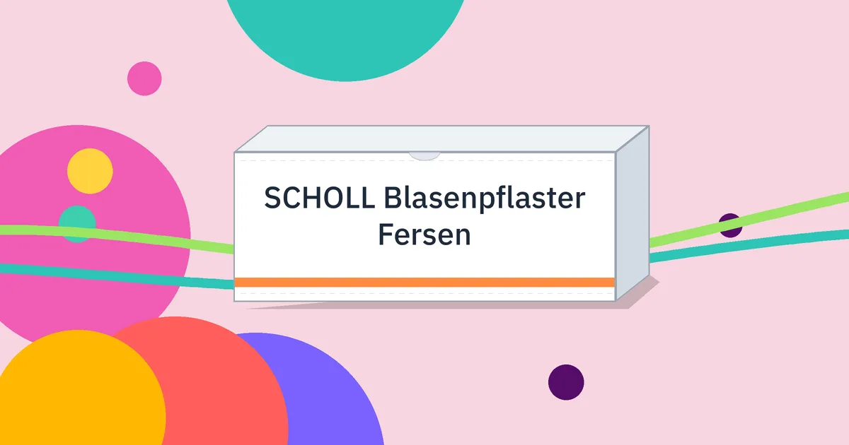 Symbolbild: Packung mit der Aufschrift SCHOLL Blasenpflaster Fersen (PZN 11368565) – Verfügbarkeit und Bezug in Apotheken in Frankfurt am Main
