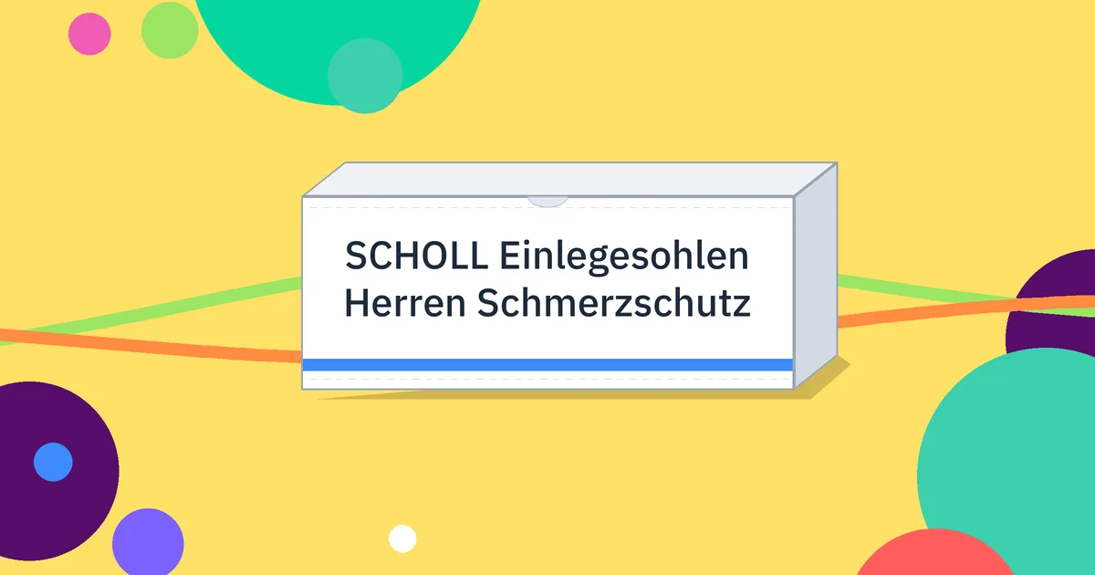 Symbolbild: Packung mit der Aufschrift SCHOLL Einlegesohlen Herren Schmerzschutz (PZN 20614052) – Verfügbarkeit und Bezug in Apotheken in Frankfurt am Main