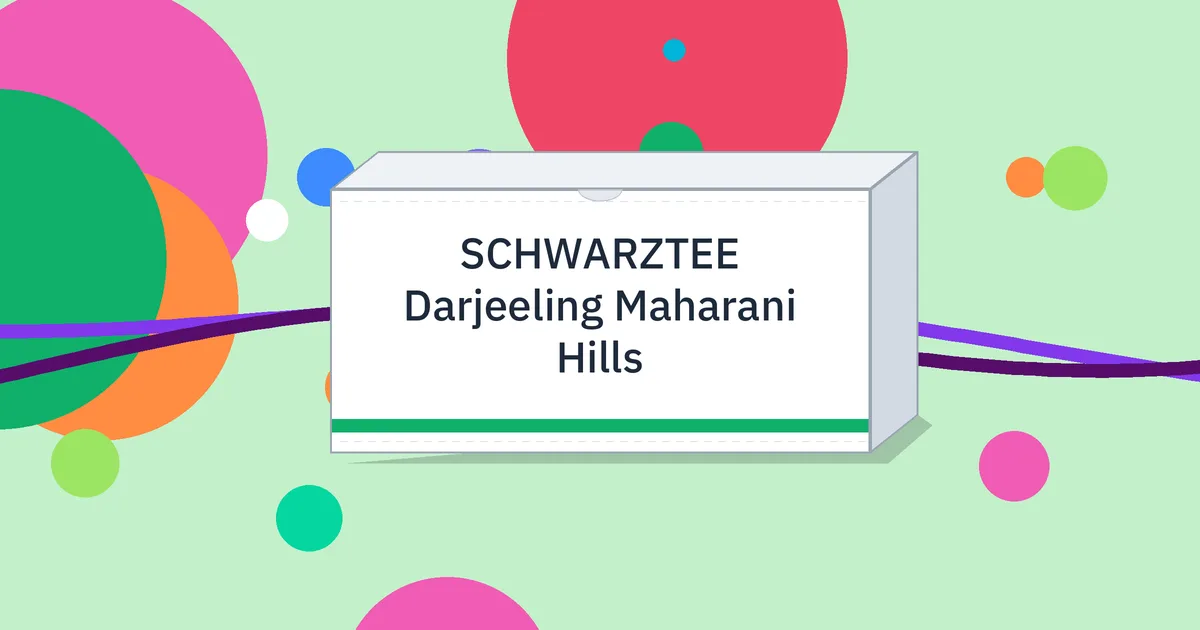 Symbolbild: Packung mit der Aufschrift SCHWARZTEE Darjeeling Maharani Hills (PZN 15378000) – Verfügbarkeit und Bezug in Apotheken in Frankfurt am Main