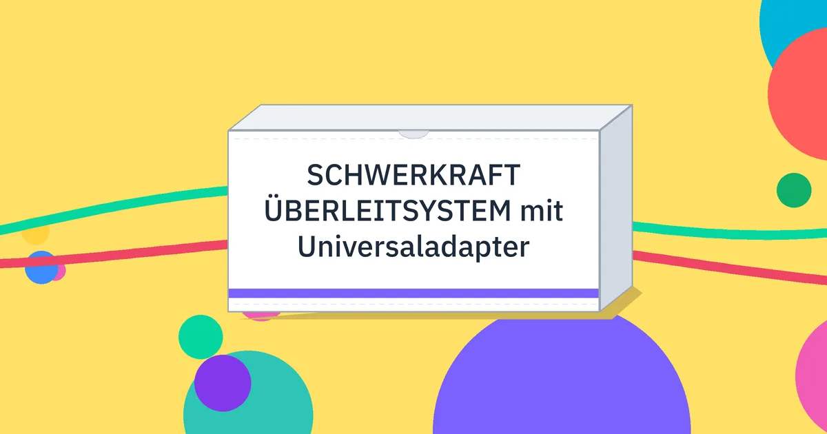 Symbolbild: Packung mit der Aufschrift SCHWERKRAFT ÜBERLEITSYSTEM mit Universaladapter (PZN 08758647) – Verfügbarkeit und Bezug in Apotheken in Frankfurt am Main