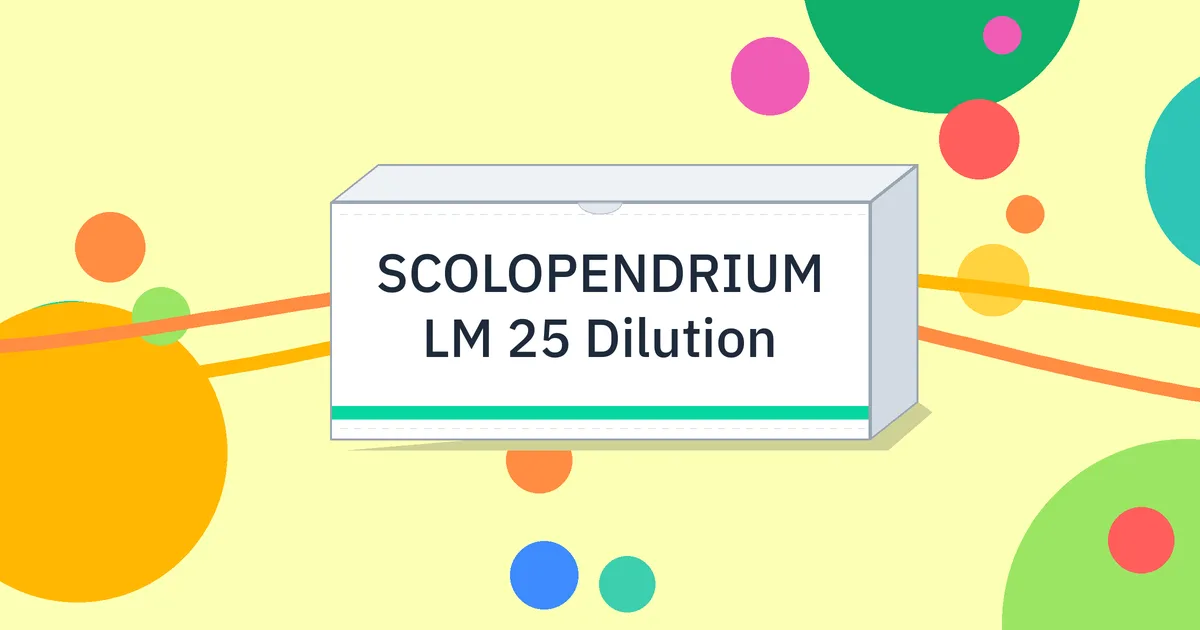 Symbolbild: Packung mit der Aufschrift SCOLOPENDRIUM LM 25 Dilution (PZN 13690555) – Verfügbarkeit und Bezug in Apotheken in Frankfurt am Main
