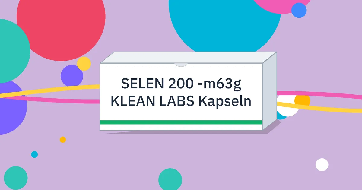 Symbolbild: Packung mit der Aufschrift SELEN 200 -m63g KLEAN LABS Kapseln (PZN 09745368) – Verfügbarkeit und Bezug in Apotheken in Frankfurt am Main