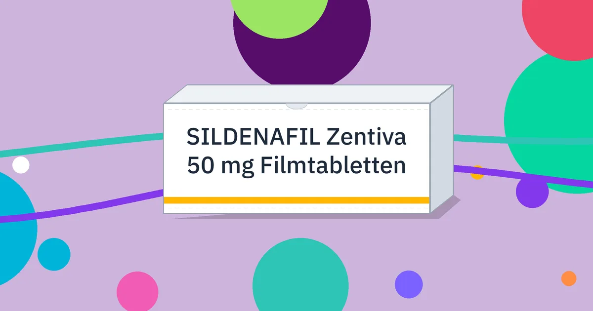 Symbolbild: Packung mit der Aufschrift SILDENAFIL Zentiva 50 mg Filmtabletten (PZN 10067838) – Verfügbarkeit und Bezug in Apotheken in Frankfurt am Main