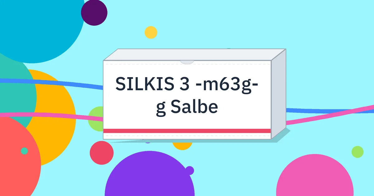Symbolbild: Packung mit der Aufschrift SILKIS 3 -m63g-g Salbe (PZN 03441733) – Verfügbarkeit und Bezug in Apotheken in Frankfurt am Main