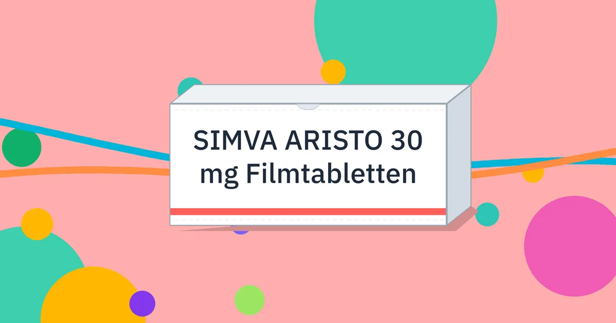 Symbolbild: Packung mit der Aufschrift SIMVA ARISTO 30 mg Filmtabletten (PZN 10144792) – Verfügbarkeit und Bezug in Apotheken in Frankfurt am Main