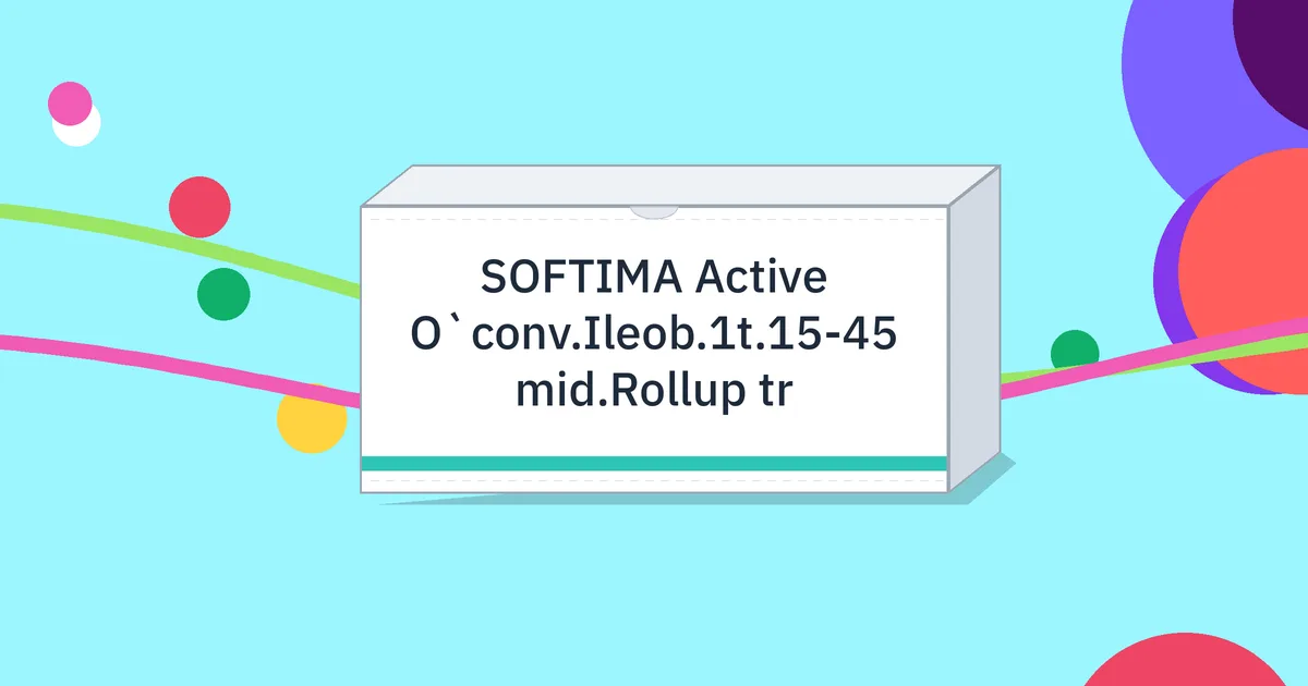 Symbolbild: Packung mit der Aufschrift SOFTIMA Active O`conv.Ileob.1t.15-45 mid.Rollup tr (PZN 18049745) – Verfügbarkeit und Bezug in Apotheken in Frankfurt am Main