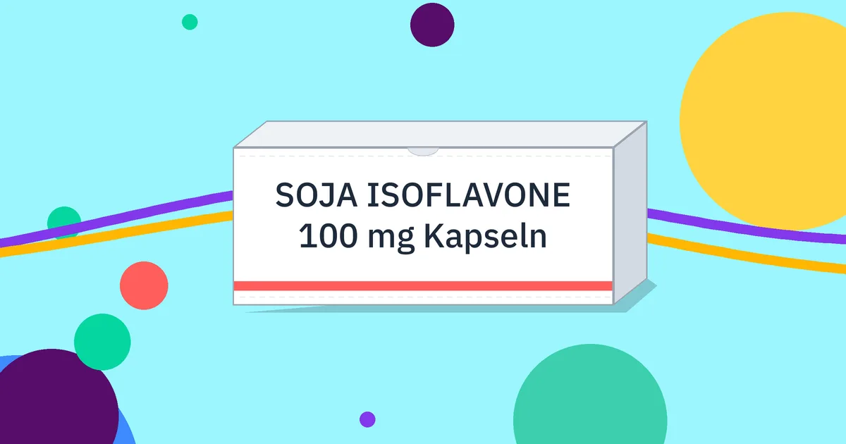 Symbolbild: Packung mit der Aufschrift SOJA ISOFLAVONE 100 mg Kapseln (PZN 00109702) – Verfügbarkeit und Bezug in Apotheken in Frankfurt am Main