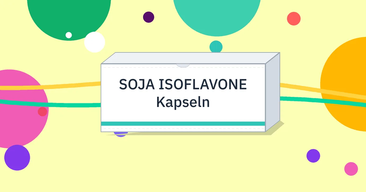 Symbolbild: Packung mit der Aufschrift SOJA ISOFLAVONE Kapseln (PZN 01305351) – Verfügbarkeit und Bezug in Apotheken in Frankfurt am Main