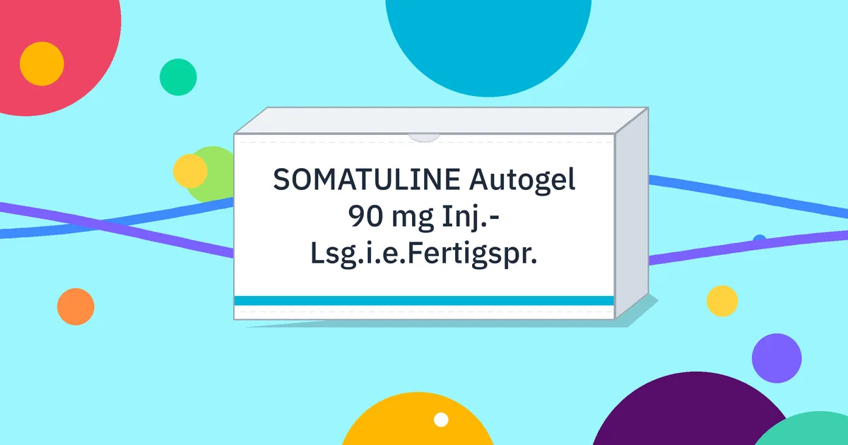 Symbolbild: Packung mit der Aufschrift SOMATULINE Autogel 90 mg Inj.-Lsg.i.e.Fertigspr. (PZN 11332277) – Verfügbarkeit und Bezug in Apotheken in Frankfurt am Main