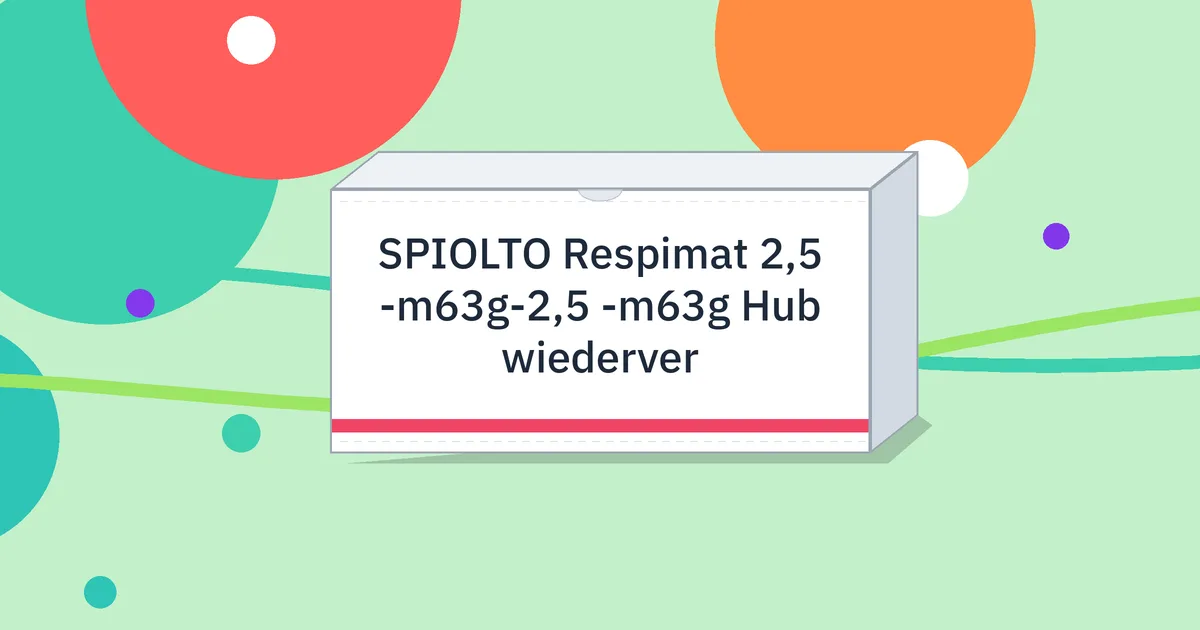 Symbolbild: Packung mit der Aufschrift SPIOLTO Respimat 2,5 -m63g-2,5 -m63g Hub wiederver (PZN 16243331) – Verfügbarkeit und Bezug in Apotheken in Frankfurt am Main