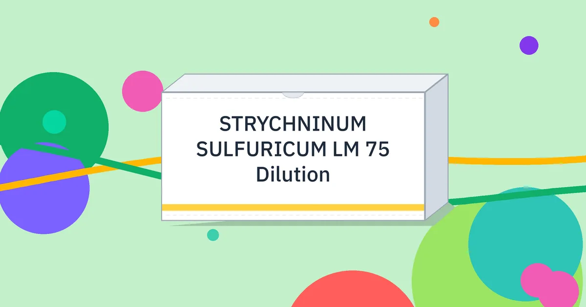 Symbolbild: Packung mit der Aufschrift STRYCHNINUM SULFURICUM LM 75 Dilution (PZN 13208392) – Verfügbarkeit und Bezug in Apotheken in Frankfurt am Main