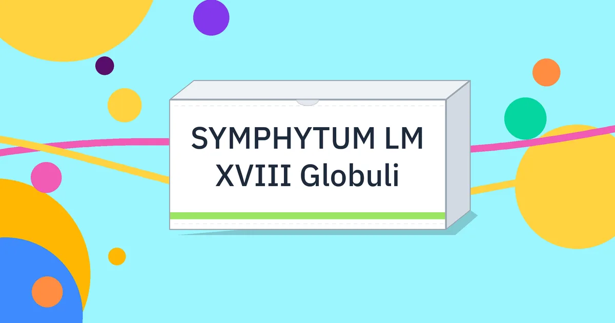 Symbolbild: Packung mit der Aufschrift SYMPHYTUM LM XVIII Globuli (PZN 02660143) – Verfügbarkeit und Bezug in Apotheken in Frankfurt am Main