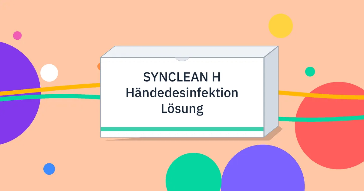 Symbolbild: Packung mit der Aufschrift SYNCLEAN H Händedesinfektion Lösung (PZN 16758578) – Verfügbarkeit und Bezug in Apotheken in Frankfurt am Main