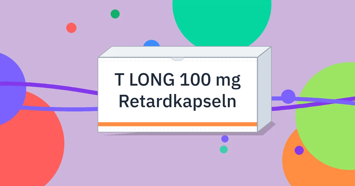 Symbolbild: Packung mit der Aufschrift T LONG 100 mg Retardkapseln (PZN 11105682) – Verfügbarkeit und Bezug in Apotheken in Frankfurt am Main