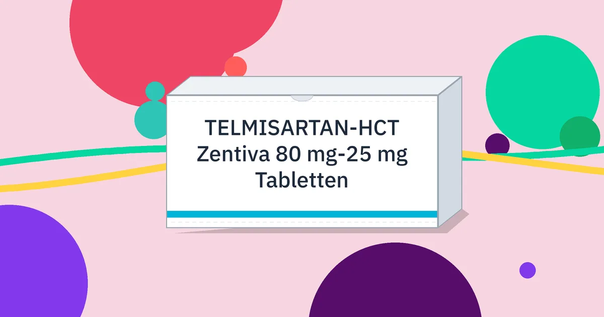 Symbolbild: Packung mit der Aufschrift TELMISARTAN-HCT Zentiva 80 mg-25 mg Tabletten (PZN 10114437) – Verfügbarkeit und Bezug in Apotheken in Frankfurt am Main