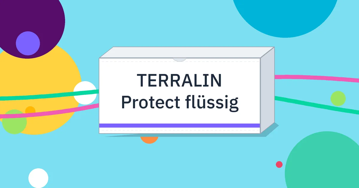 Symbolbild: Packung mit der Aufschrift TERRALIN Protect flüssig (PZN 04808756) – Verfügbarkeit und Bezug in Apotheken in Frankfurt am Main