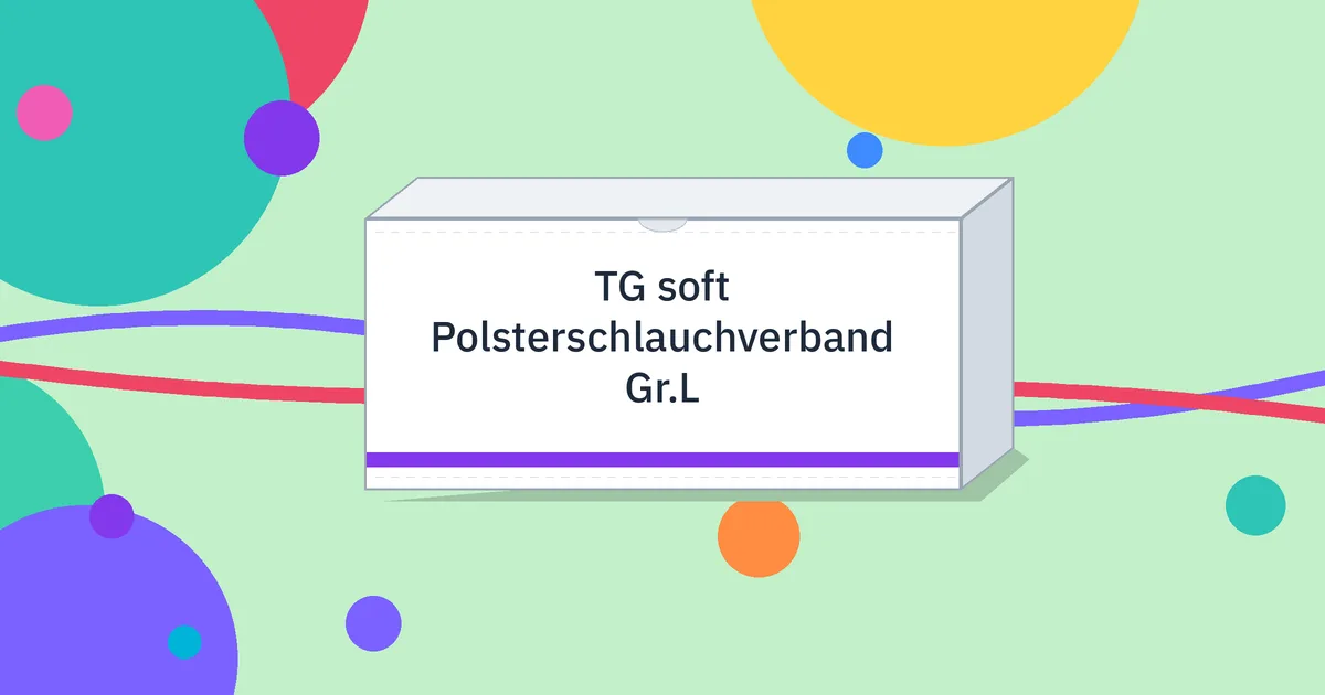Symbolbild: Packung mit der Aufschrift TG soft Polsterschlauchverband Gr.L (PZN 17909140) – Verfügbarkeit und Bezug in Apotheken in Frankfurt am Main