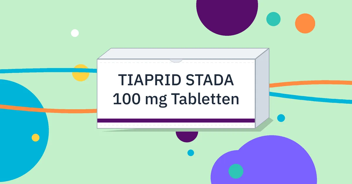 Symbolbild: Packung mit der Aufschrift TIAPRID STADA 100 mg Tabletten (PZN 17849001) – Verfügbarkeit und Bezug in Apotheken in Frankfurt am Main