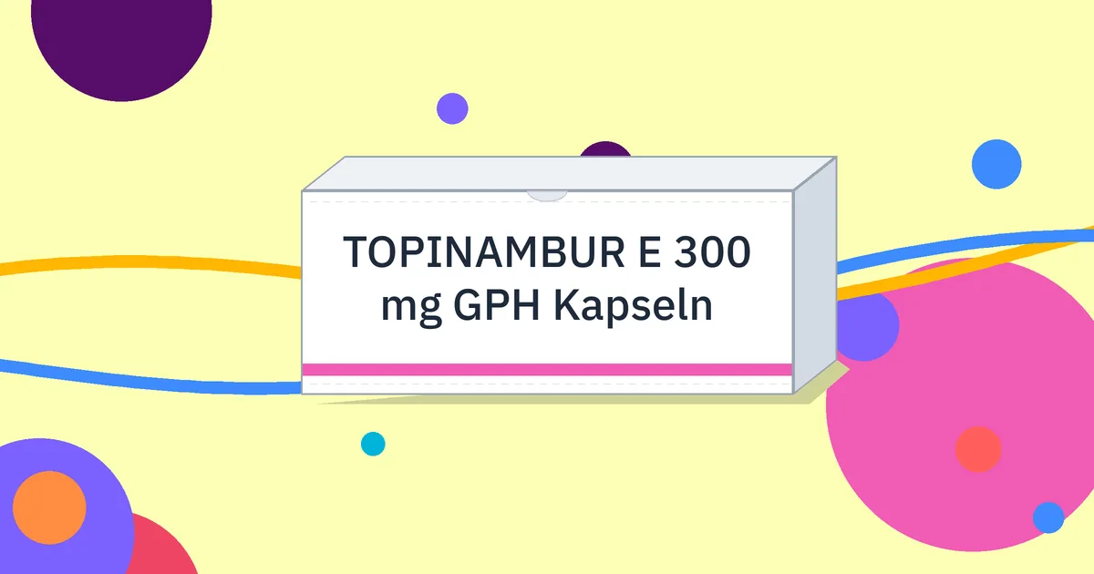 Symbolbild: Packung mit der Aufschrift TOPINAMBUR E 300 mg GPH Kapseln (PZN 01799979) – Verfügbarkeit und Bezug in Apotheken in Frankfurt am Main