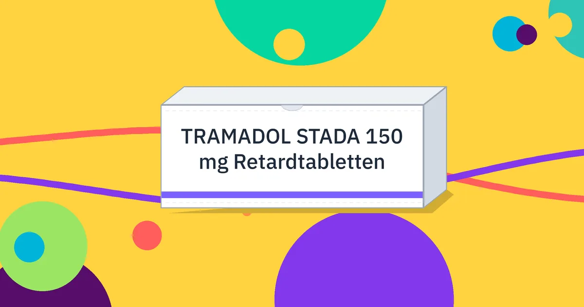 Symbolbild: Packung mit der Aufschrift TRAMADOL STADA 150 mg Retardtabletten (PZN 02186575) – Verfügbarkeit und Bezug in Apotheken in Frankfurt am Main
