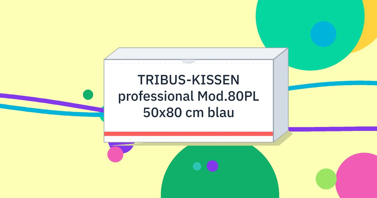 Symbolbild: Packung mit der Aufschrift TRIBUS-KISSEN professional Mod.80PL 50x80 cm blau (PZN 16568458) – Verfügbarkeit und Bezug in Apotheken in Frankfurt am Main