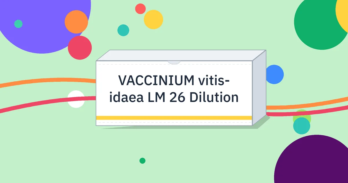 Symbolbild: Packung mit der Aufschrift VACCINIUM vitis-idaea LM 26 Dilution (PZN 13261073) – Verfügbarkeit und Bezug in Apotheken in Frankfurt am Main