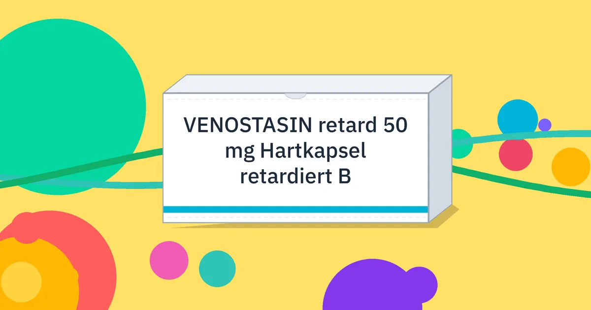 Symbolbild: Packung mit der Aufschrift VENOSTASIN retard 50 mg Hartkapsel retardiert B (PZN 00073223) – Verfügbarkeit und Bezug in Apotheken in Frankfurt am Main