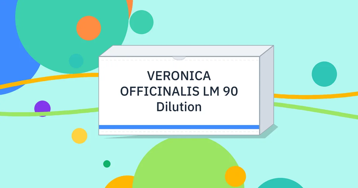 Symbolbild: Packung mit der Aufschrift VERONICA OFFICINALIS LM 90 Dilution (PZN 13270505) – Verfügbarkeit und Bezug in Apotheken in Frankfurt am Main