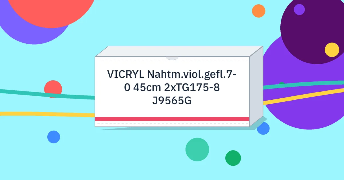 Symbolbild: Packung mit der Aufschrift VICRYL Nahtm.viol.gefl.7-0 45cm 2xTG175-8 J9565G (PZN 20895660) – Verfügbarkeit und Bezug in Apotheken in Frankfurt am Main