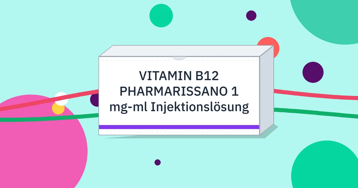 Symbolbild: Packung mit der Aufschrift VITAMIN B12 PHARMARISSANO 1 mg-ml Injektionslösung (PZN 18833924) – Verfügbarkeit und Bezug in Apotheken in Frankfurt am Main