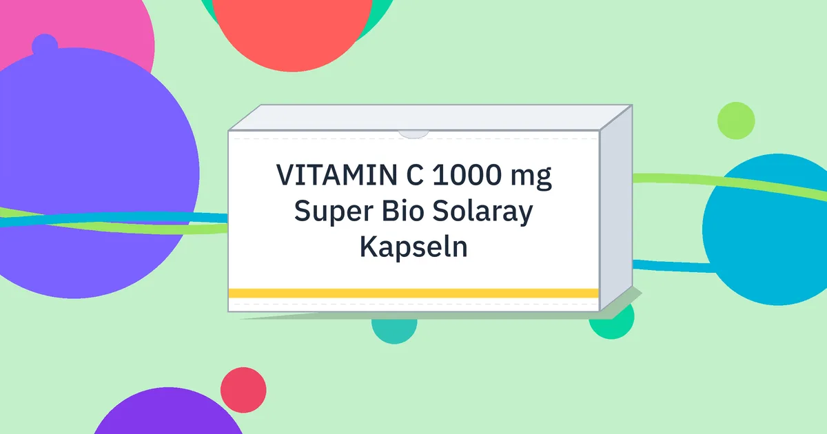 Symbolbild: Packung mit der Aufschrift VITAMIN C 1000 mg Super Bio Solaray Kapseln (PZN 19440718) – Verfügbarkeit und Bezug in Apotheken in Frankfurt am Main