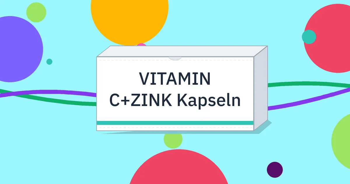 Symbolbild: Packung mit der Aufschrift VITAMIN C+ZINK Kapseln (PZN 11297954) – Verfügbarkeit und Bezug in Apotheken in Frankfurt am Main