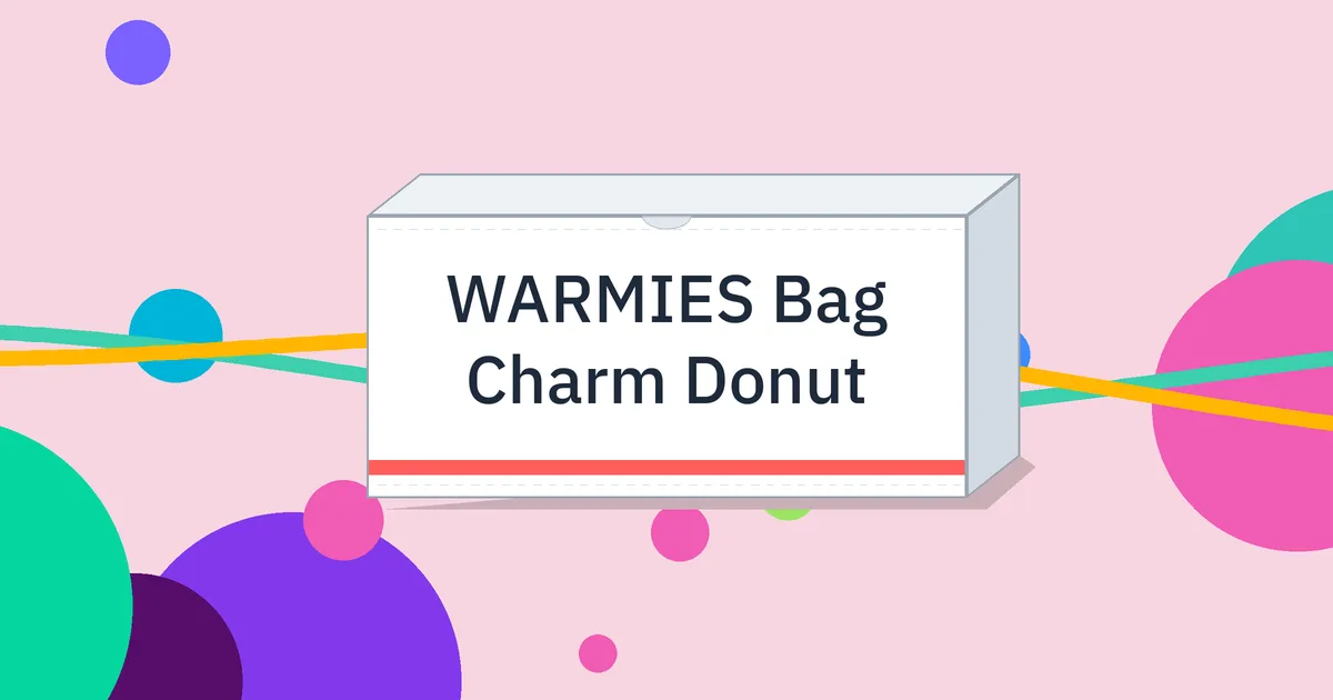 Symbolbild: Packung mit der Aufschrift WARMIES Bag Charm Donut (PZN 20185929) – Verfügbarkeit und Bezug in Apotheken in Frankfurt am Main