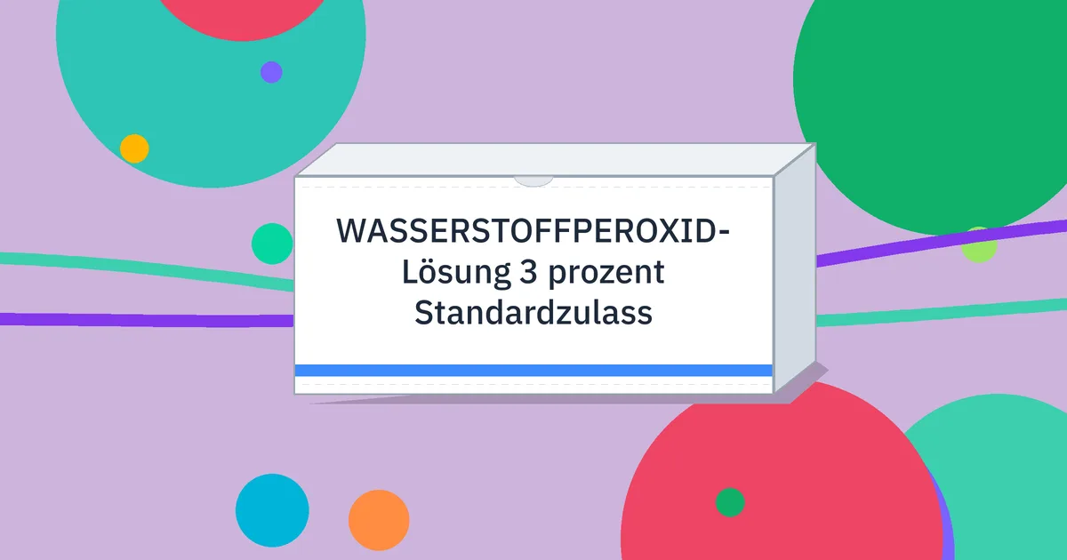 Symbolbild: Packung mit der Aufschrift WASSERSTOFFPEROXID-Lösung 3 prozent Standardzulass (PZN 04883373) – Verfügbarkeit und Bezug in Apotheken in Frankfurt am Main