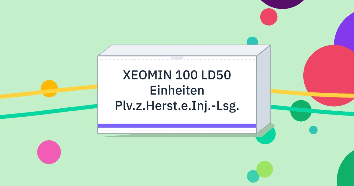 Symbolbild: Packung mit der Aufschrift XEOMIN 100 LD50 Einheiten Plv.z.Herst.e.Inj.-Lsg. (PZN 10737799) – Verfügbarkeit und Bezug in Apotheken in Frankfurt am Main