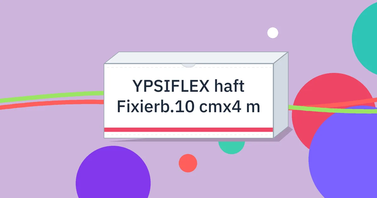 Symbolbild: Packung mit der Aufschrift YPSIFLEX haft Fixierb.10 cmx4 m (PZN 12604878) – Verfügbarkeit und Bezug in Apotheken in Frankfurt am Main