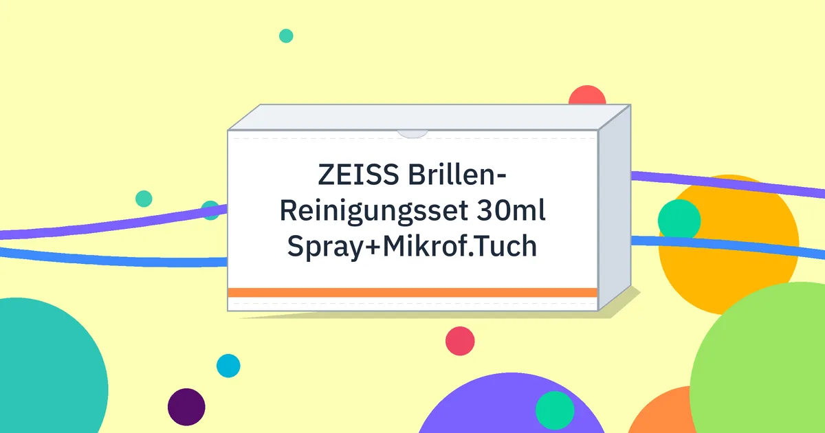 Symbolbild: Packung mit der Aufschrift ZEISS Brillen-Reinigungsset 30ml Spray+Mikrof.Tuch (PZN 16914328) – Verfügbarkeit und Bezug in Apotheken in Frankfurt am Main