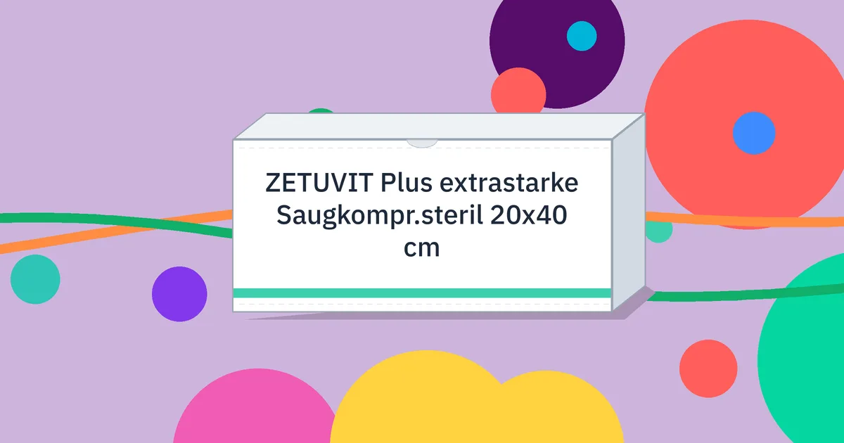 Symbolbild: Packung mit der Aufschrift ZETUVIT Plus extrastarke Saugkompr.steril 20x40 cm (PZN 17820397) – Verfügbarkeit und Bezug in Apotheken in Frankfurt am Main