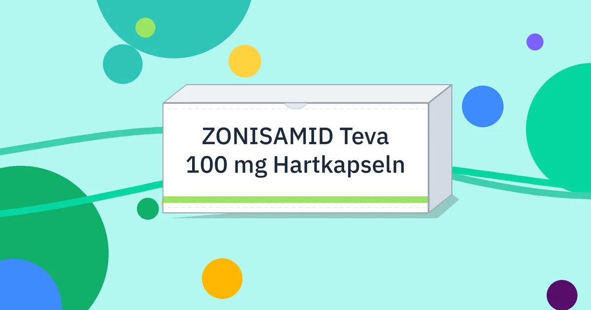 Symbolbild: Packung mit der Aufschrift ZONISAMID Teva 100 mg Hartkapseln (PZN 18031024) – Verfügbarkeit und Bezug in Apotheken in Frankfurt am Main