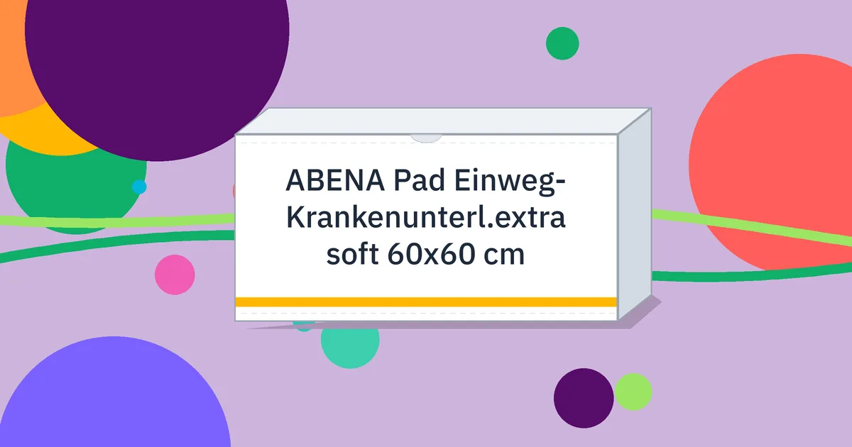 Symbolbild: Packung mit der Aufschrift ABENA Pad Einweg-Krankenunterl.extra soft 60x60 cm (PZN 16632334) – Verfügbarkeit und Bezug in Apotheken in Frankfurt am Main
