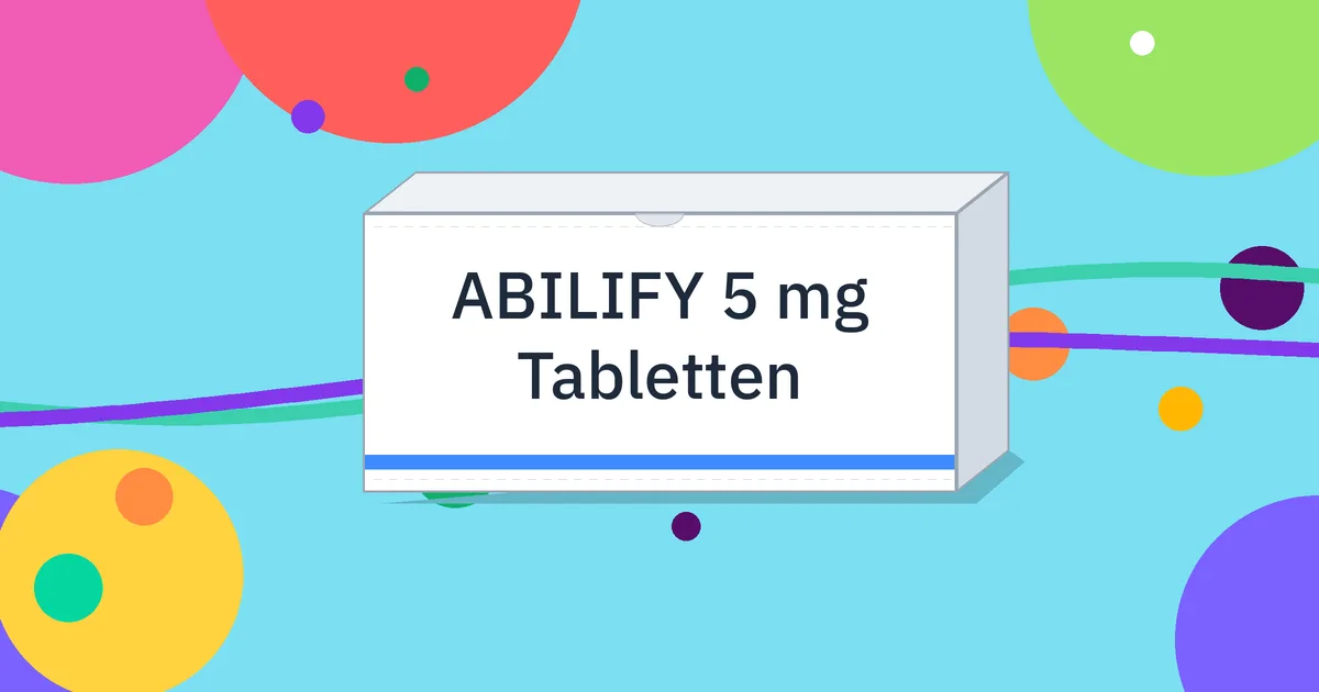 Symbolbild: Packung mit der Aufschrift ABILIFY 5 mg Tabletten (PZN 09672801) – Verfügbarkeit und Bezug in Apotheken in Frankfurt am Main